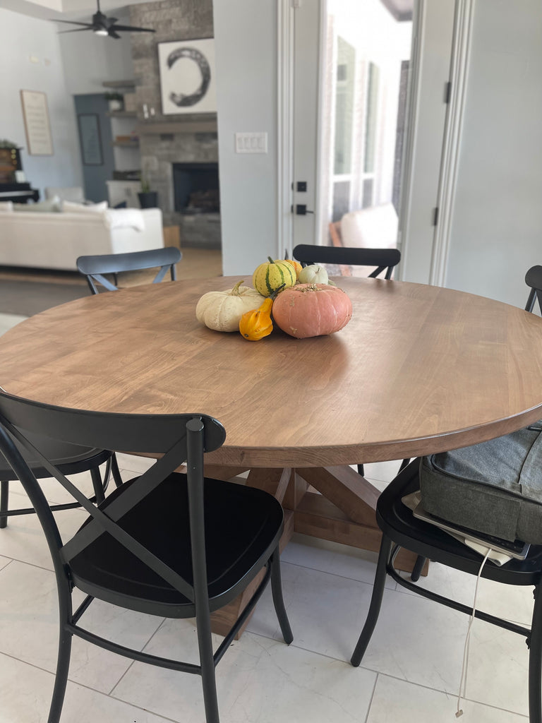 Round chunky dining table store
