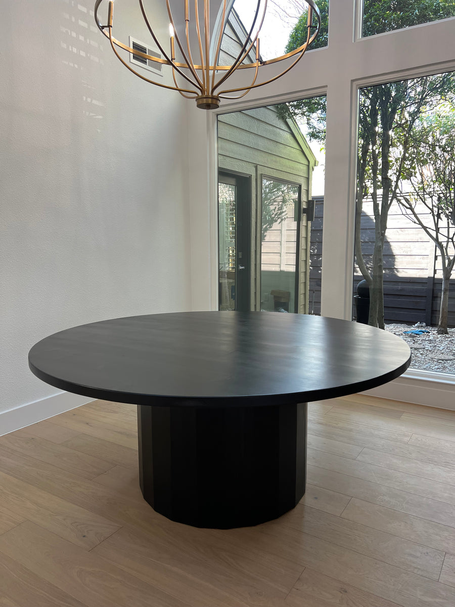 72" Cylinder Round Dining Table – The Woodhills by David V.