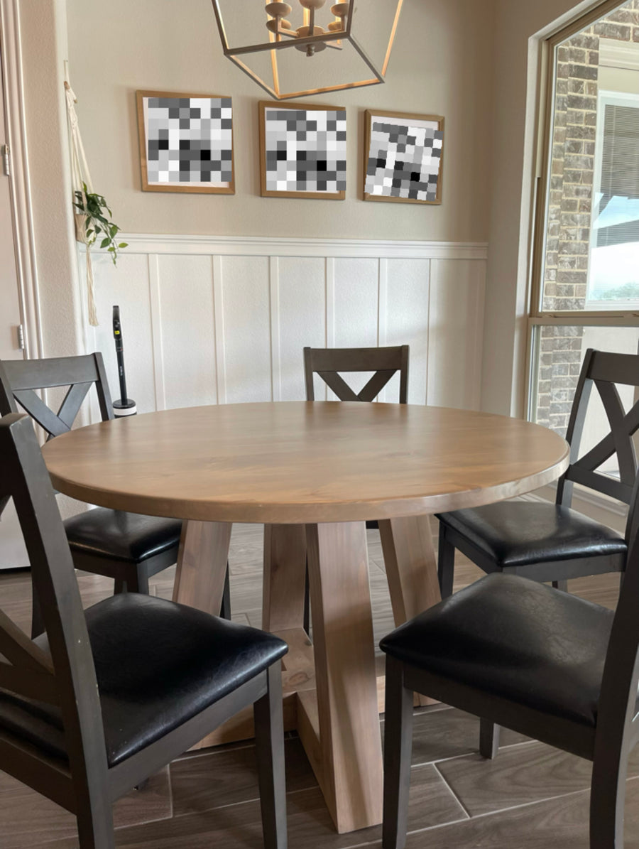 Trapezoid Round Dining Table – The Woodhills by David V.